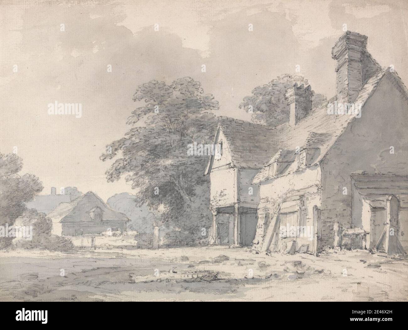 John Monro, 1801–1880, Farm Building, undated. Watercolor and graphite ...