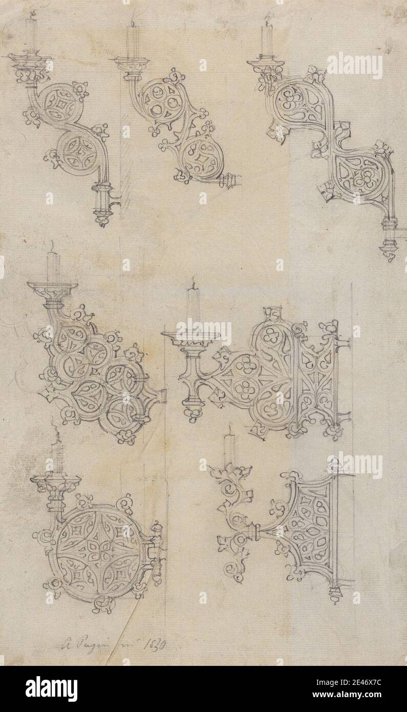 Augustus Welby Northmore Pugin, 1812–1852, British, Designs for Gothic ...