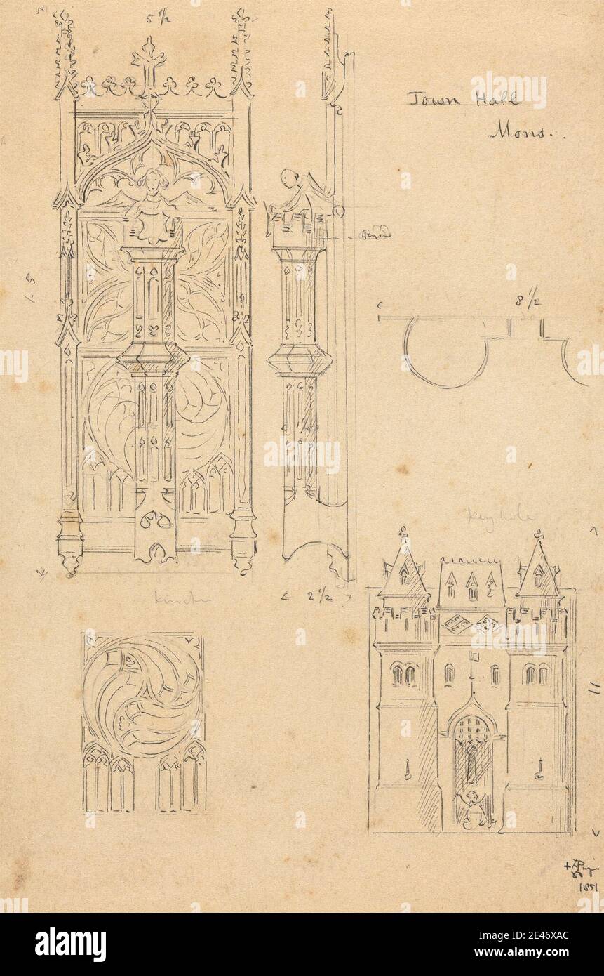Augustus Welby Northmore Pugin, 1812–1852, British, Designs for Town ...
