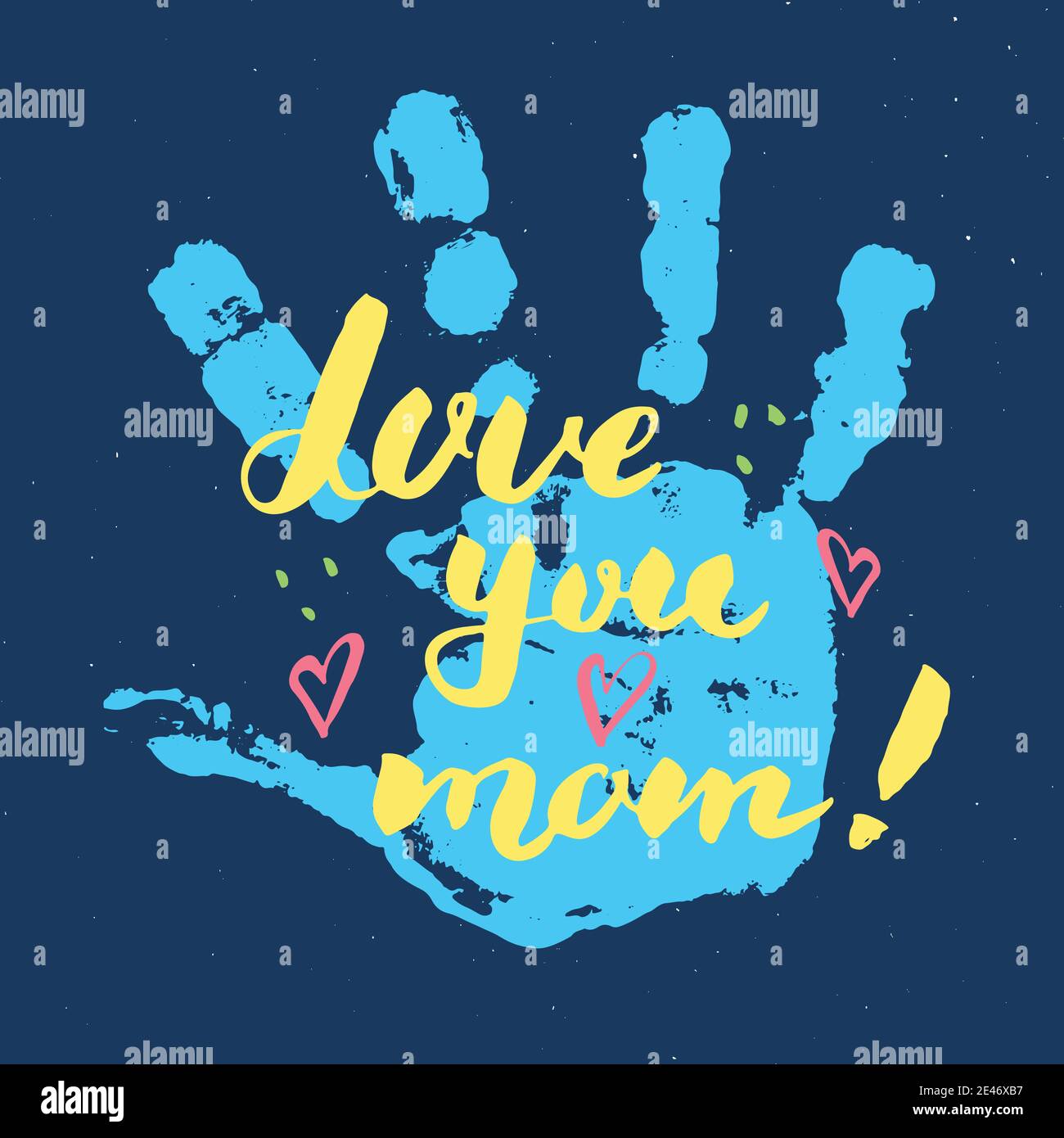 Love you, mom! Calligraphy handwritten lettering sign, Mother's Day ...