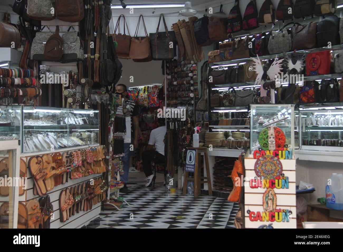 Cancun, Mexico. 21st Jan, 2021. (INT) Movement at a Flea Market in ...