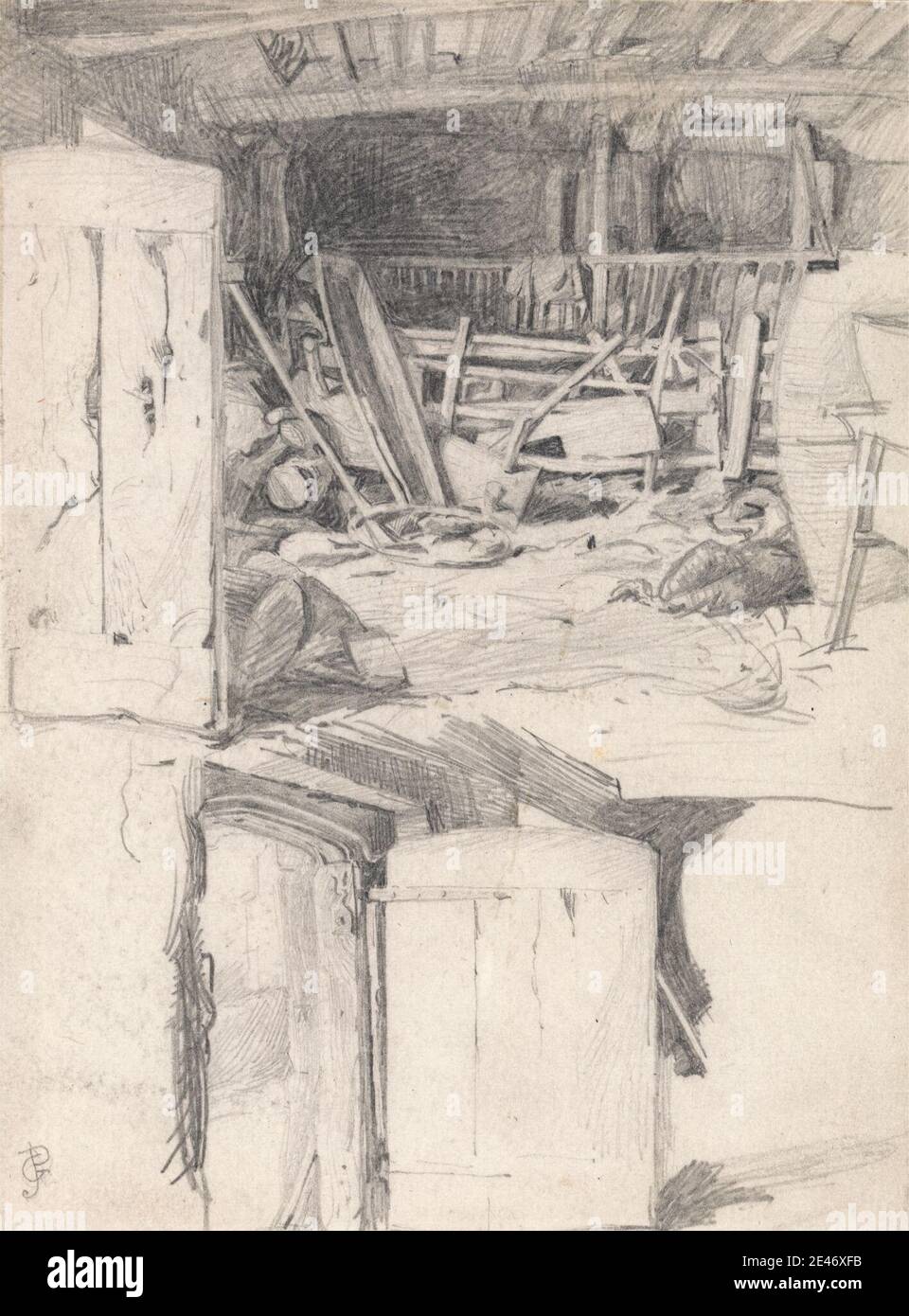 George John Pinwell, 1842–1875, British, Study for "The Goose", 1867 ...