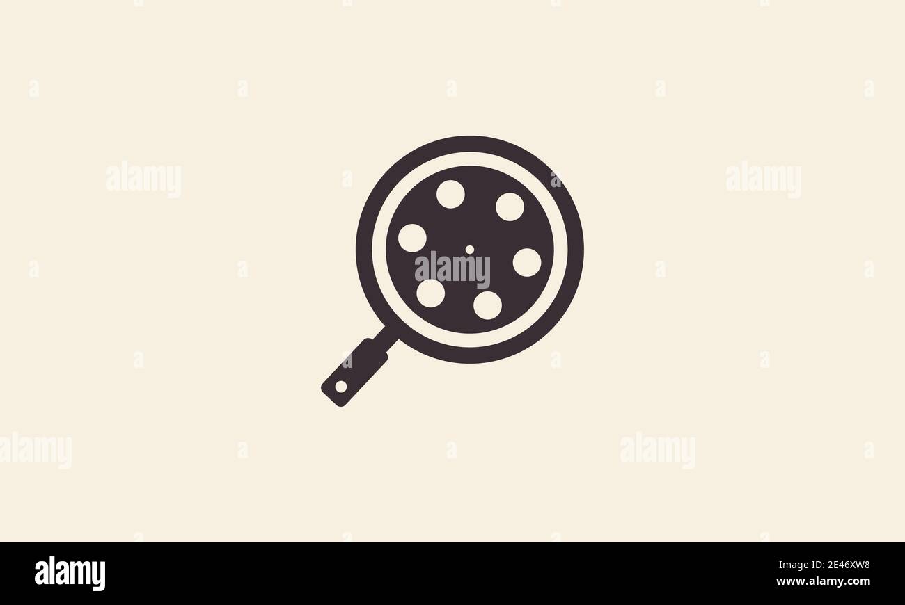 cinema movie magnifying glass search logo symbol icon vector graphic ...