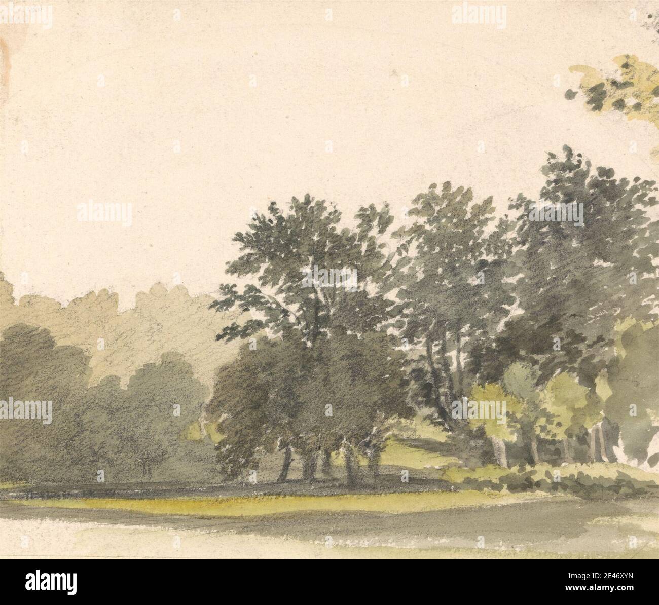 attributed to Robert Hills, 1769–1844, British, Landscape with Trees ...