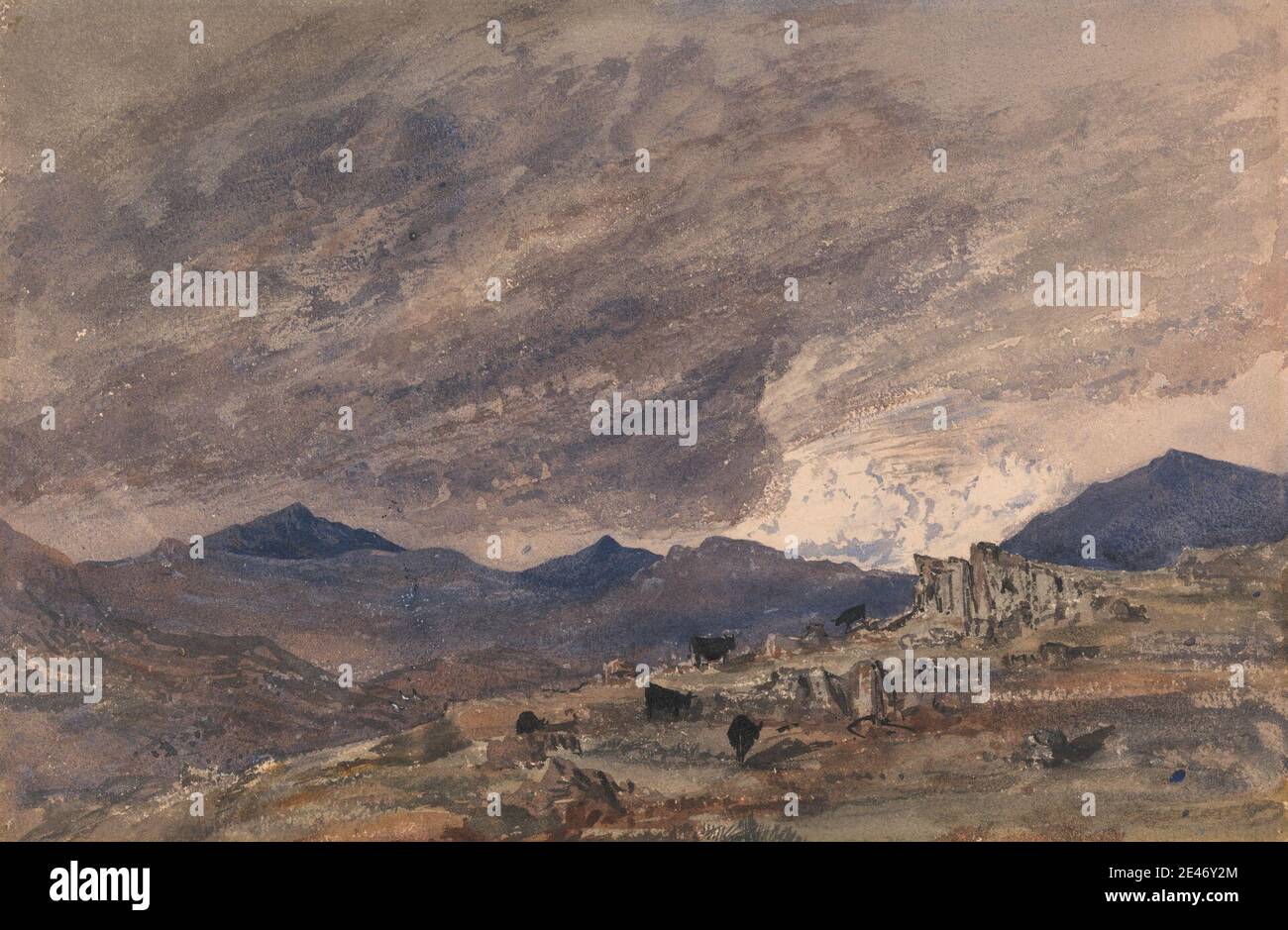 Barbara Bodichon, 1827–1891, British, View of Snowdon with a Stormy Sky ...