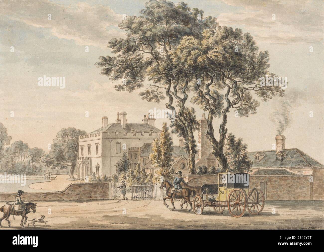 Paul Sandby RA, 1731–1809, British, North-East View of Sir John Elvil's ...