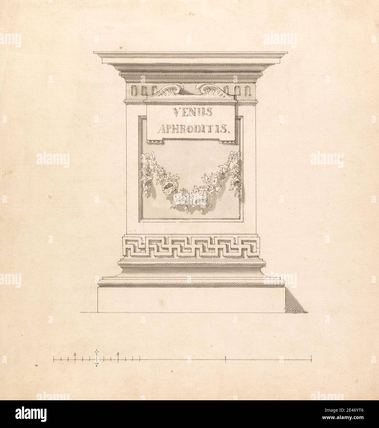 Joseph Wilton RA, 1722–1803, British, Design for a Plinth, undated. Pen ...