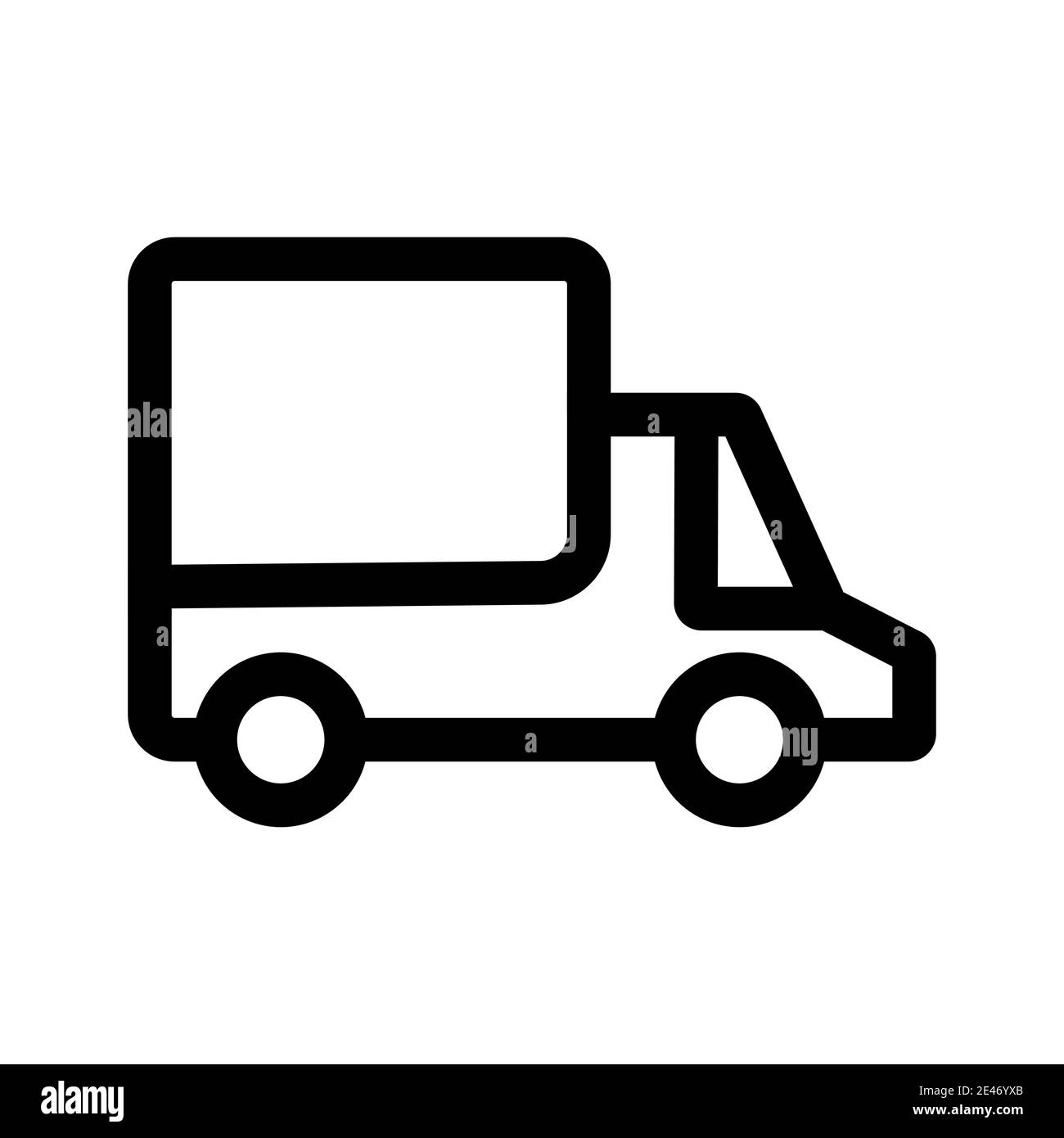 commercial vehicle outline icon isolated on white background Stock ...