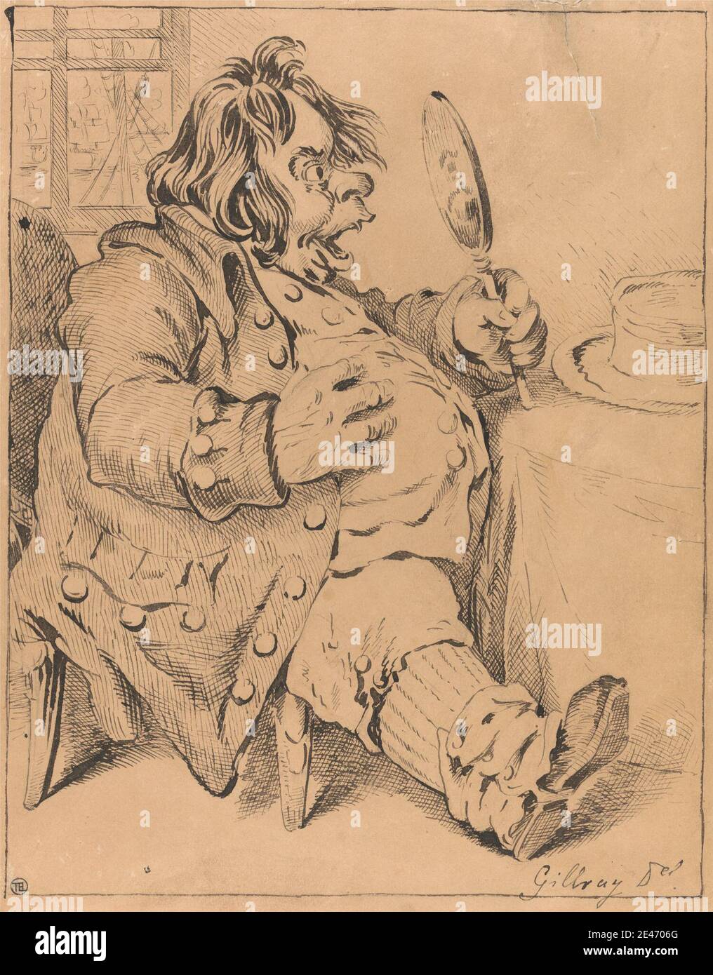 Imitator of James Gillray, 1757–1815, British, The Reflection ...