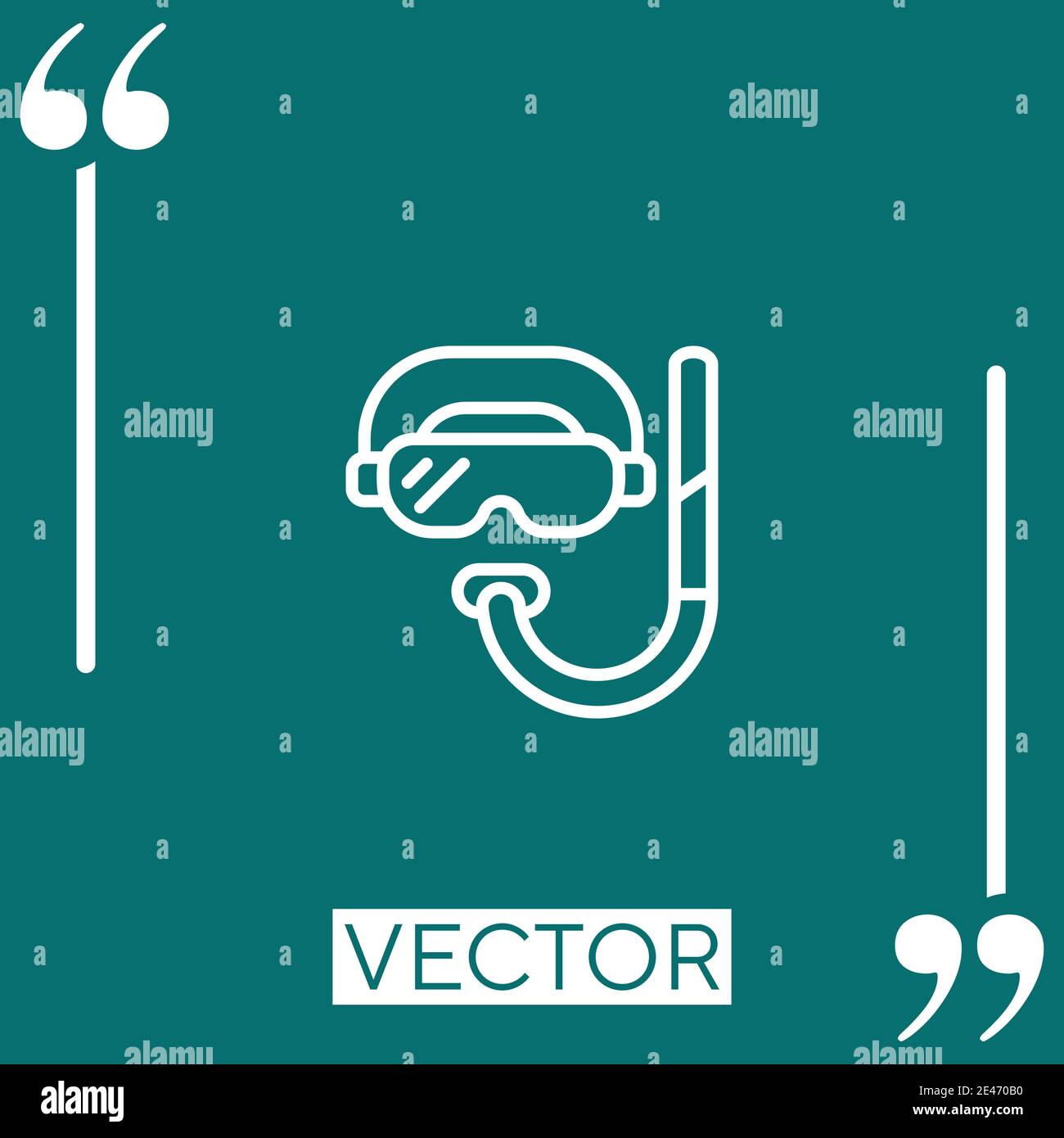 scuba diving vector icon Linear icon. Editable stroke line Stock Vector ...