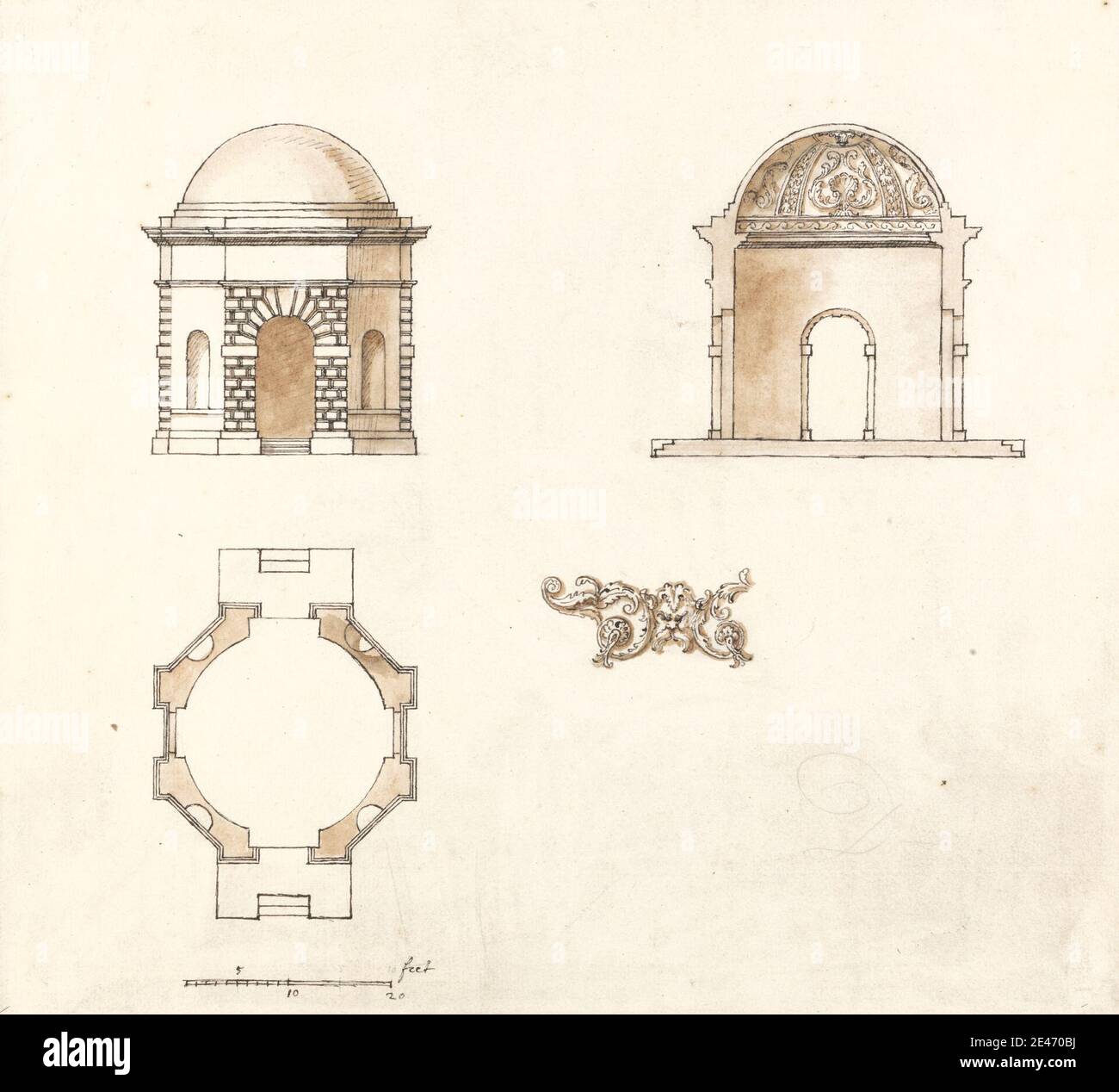 William Kent, ca.1686–1748, British, Octagonal Temple at Shotover Park ...