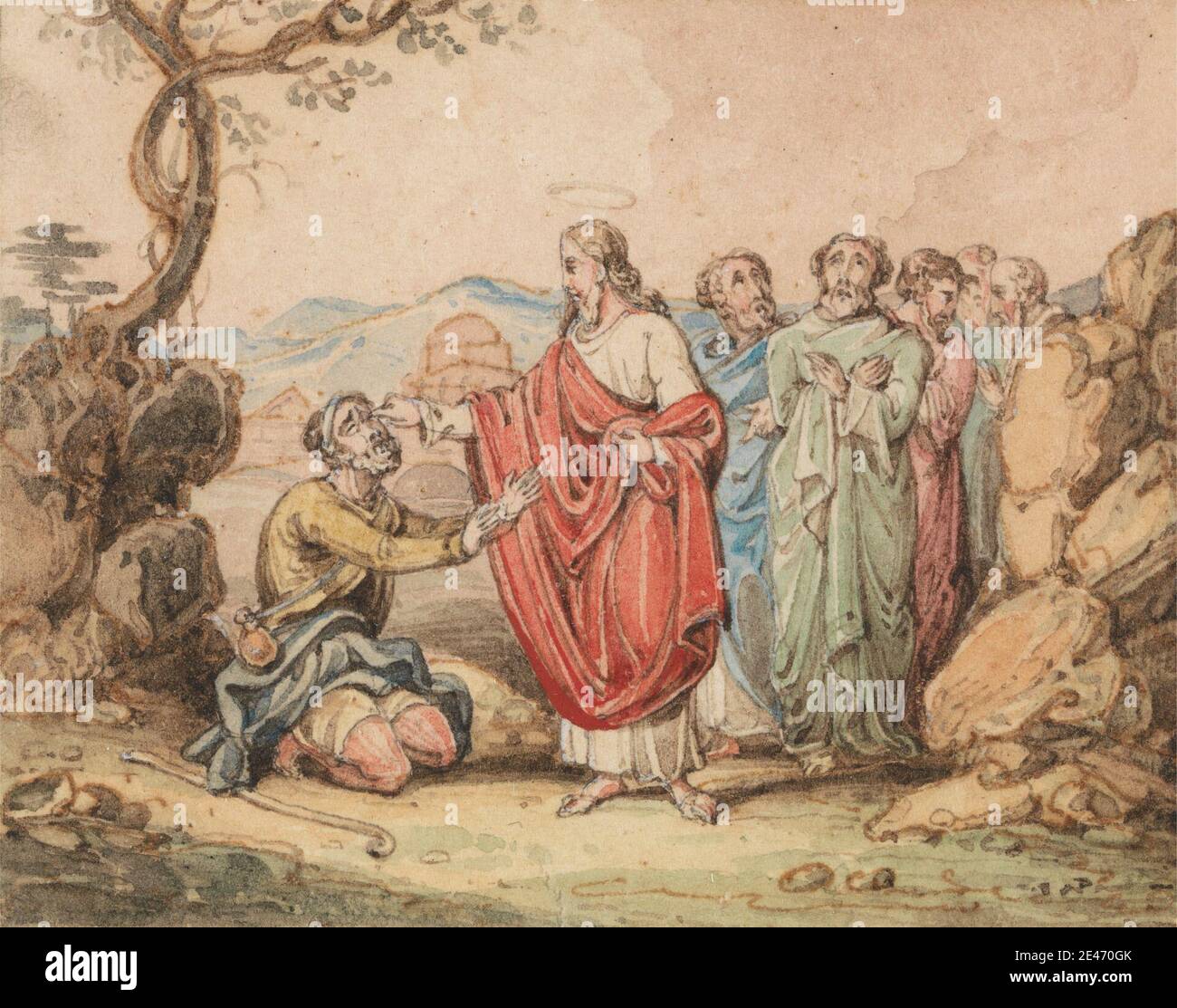 Attributed to John Martin, 1789–1854, British, Christ Healing a Blind ...