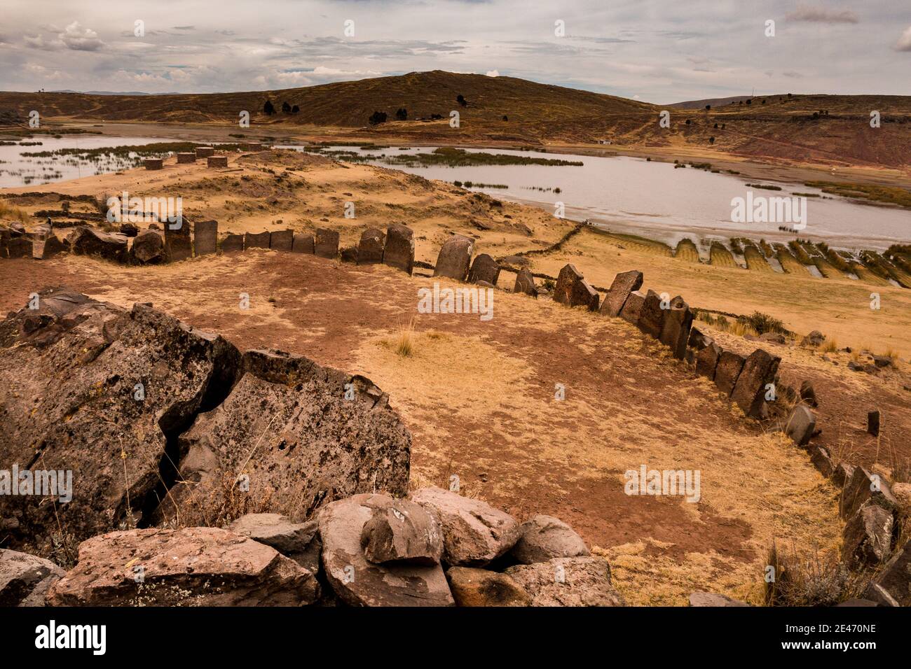 Sillustani is a burial complex where you can see a series of impressive ...