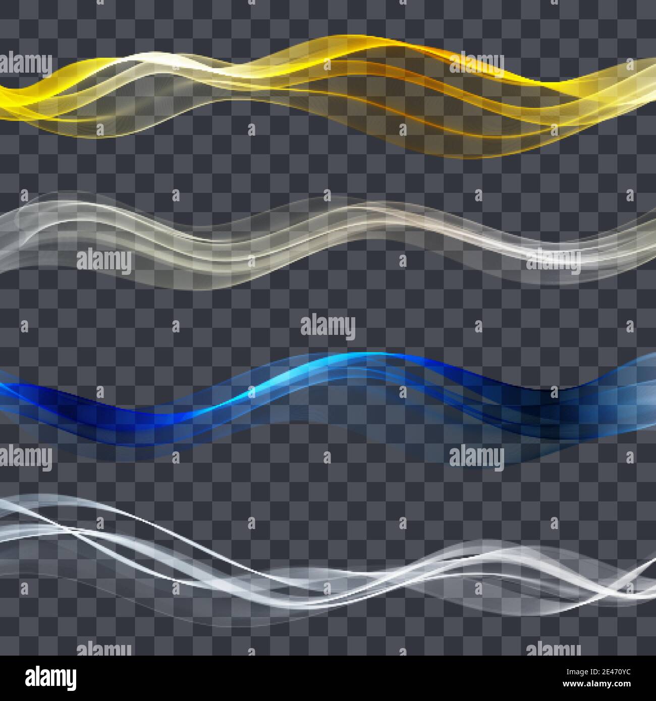 Set of blend abstract wave Colorful wave flow Design element Stock ...