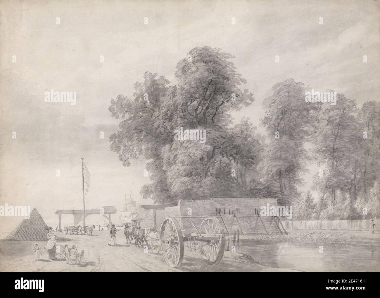 Paul Sandby RA, 1731–1809, British, Woolwich Warren, undated. Gray wash ...