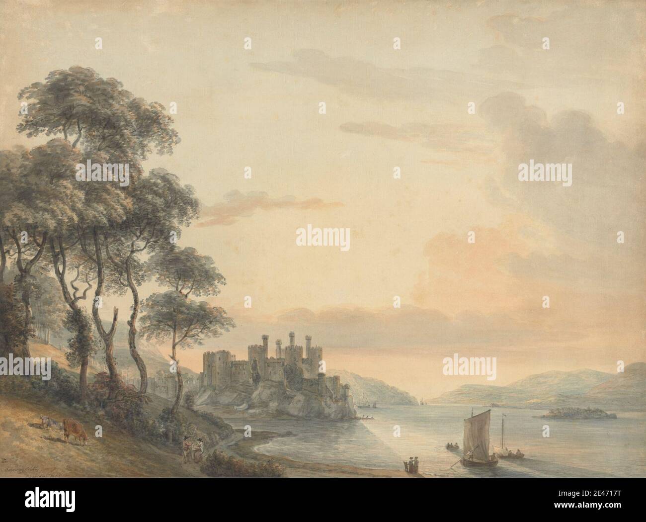 Paul Sandby RA, 1731–1809, British, Conway Castle, 1789. Watercolor on ...