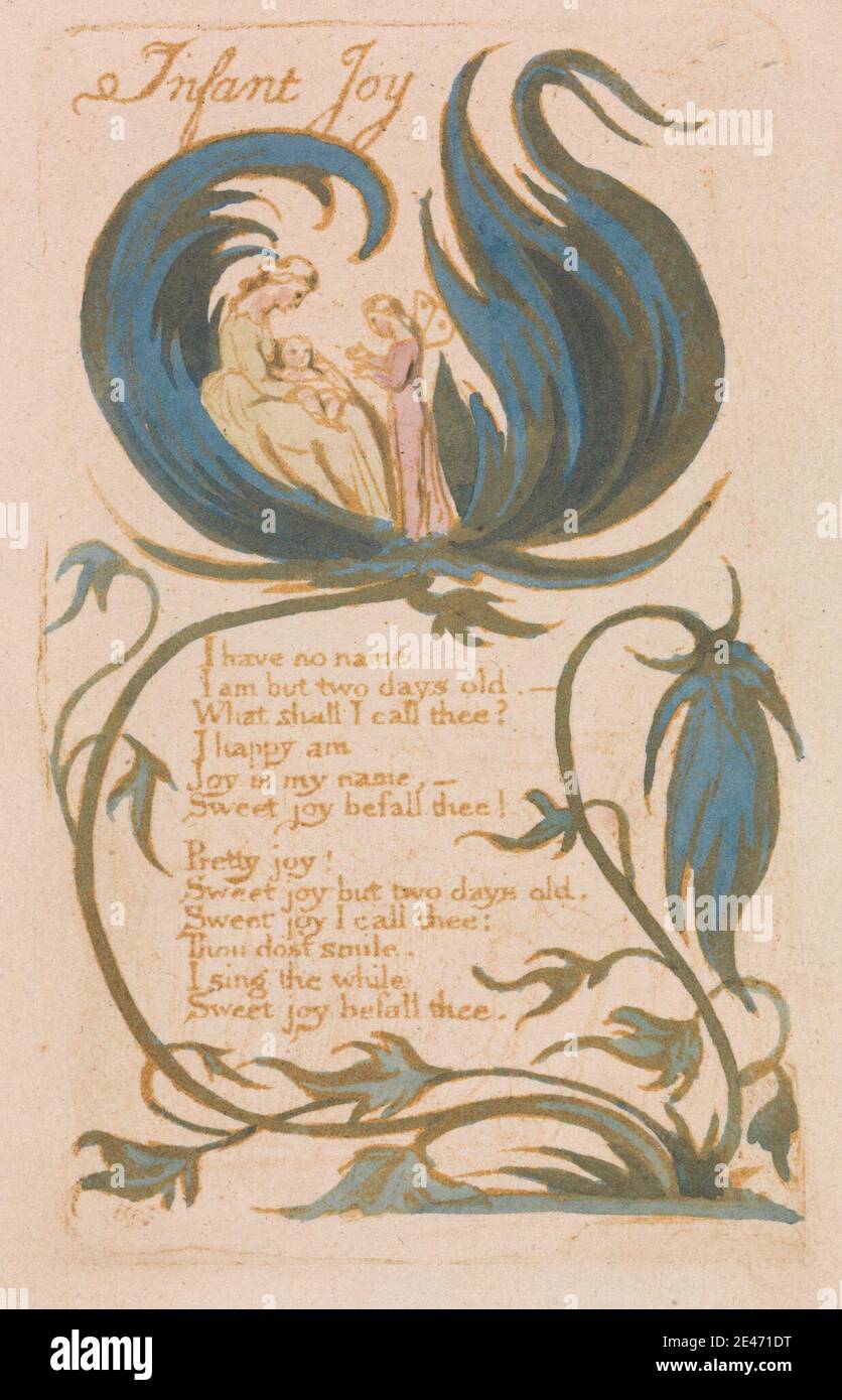 Print made by William Blake, 1757–1827, British, Songs of Innocence, Plate 14, "Infant Joy ...