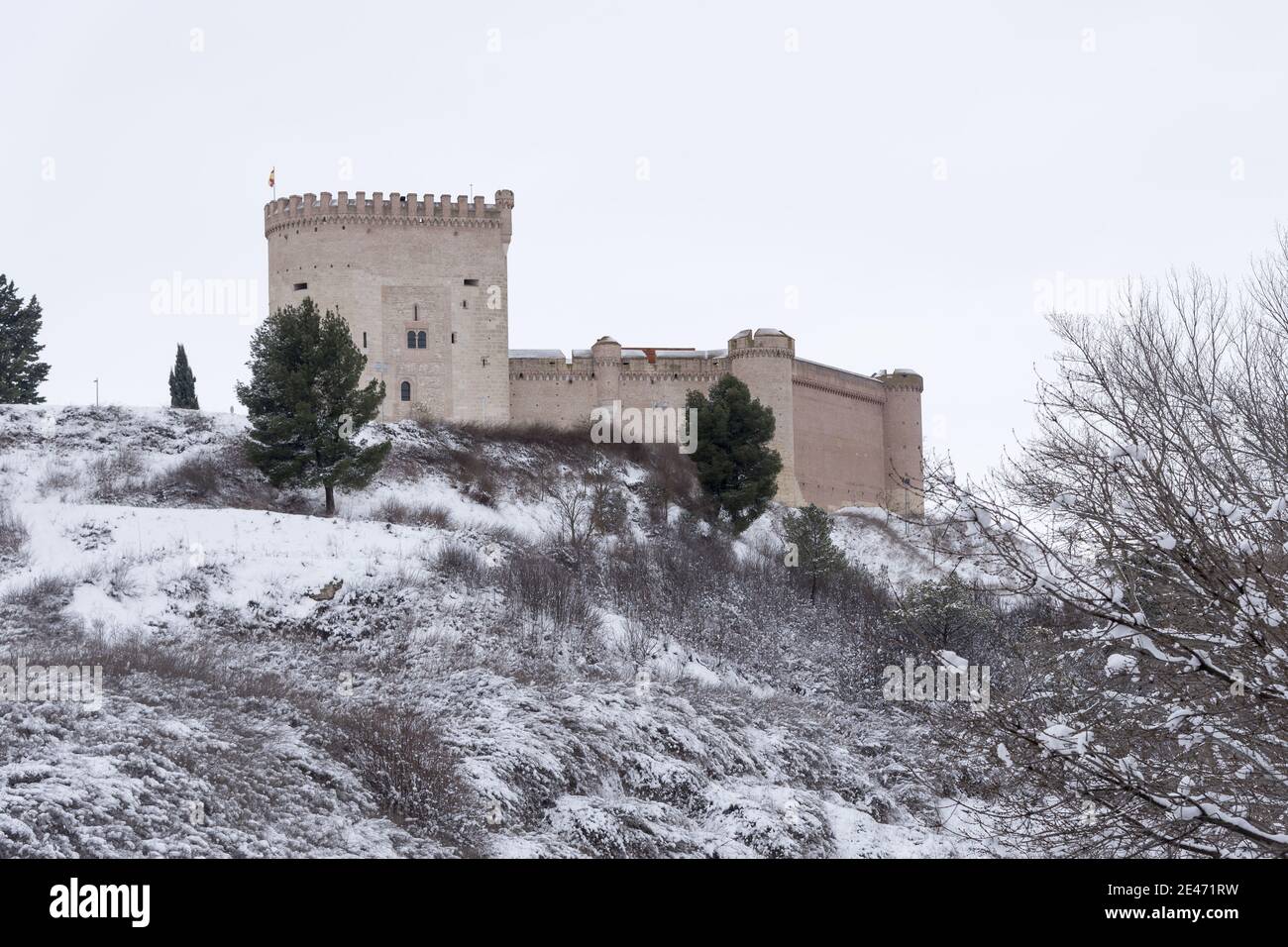 Beautiful scenery of Castle of Leon in Avila Spain Europe during the ...