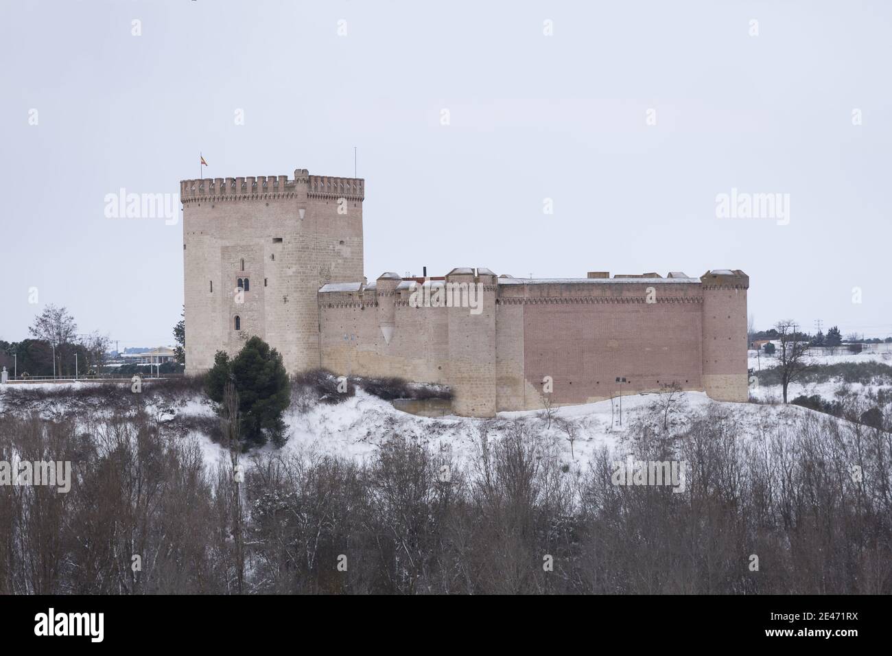 Beautiful scenery of the Castle of Leon in Avila Spain Europe during ...