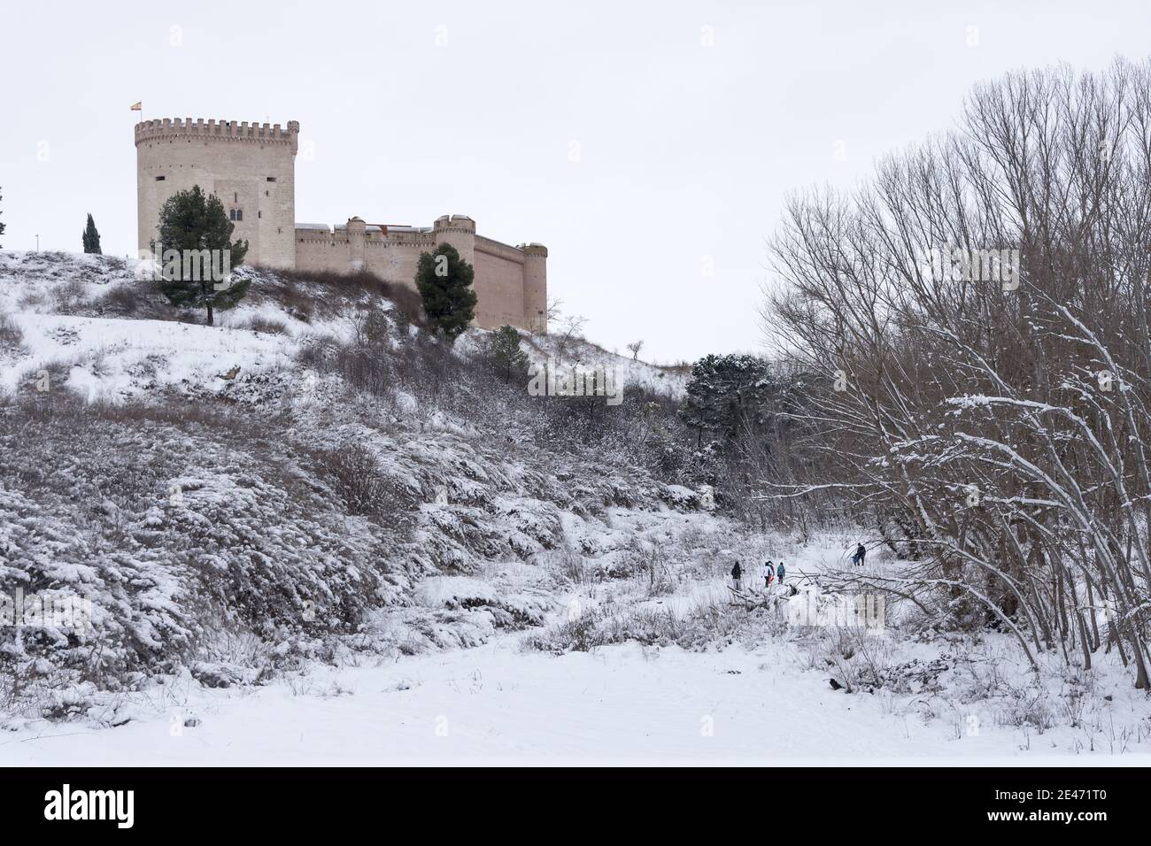 Beautiful scenery of Castle of Leon in Avila Spain Europe during the ...