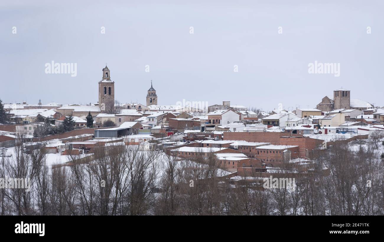 Beautiful scenery of the Castle of Leon in Avila Spain Europe during ...