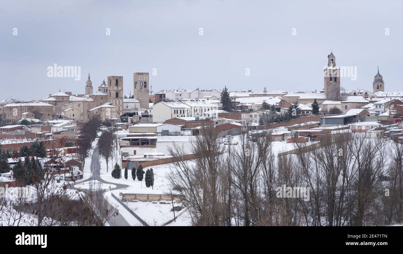 Beautiful scenery of the Castle of Leon in Avila Spain Europe during ...