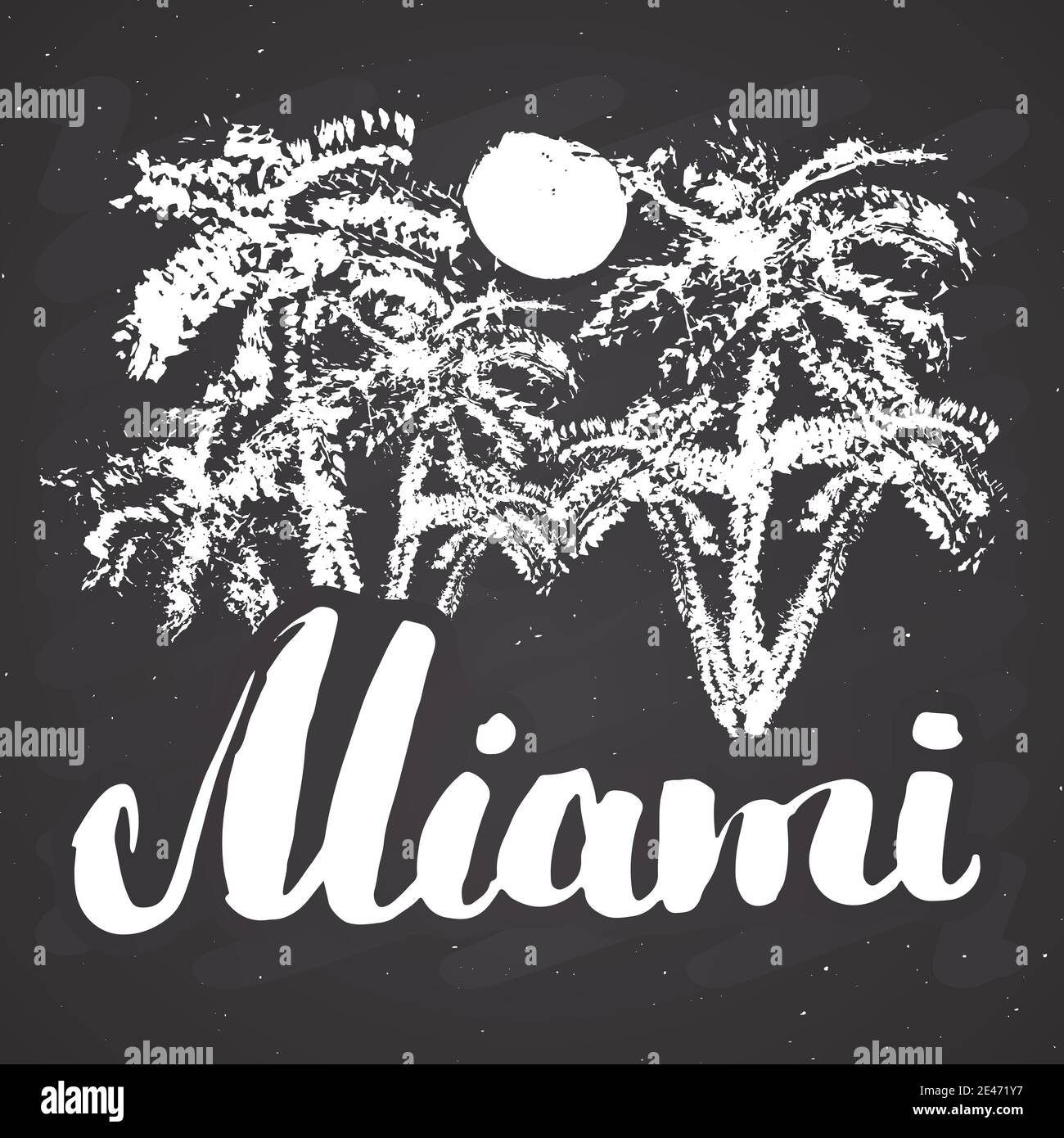 Miami Calligraphy lettering handwritten sign, Hand drawn grunge ...