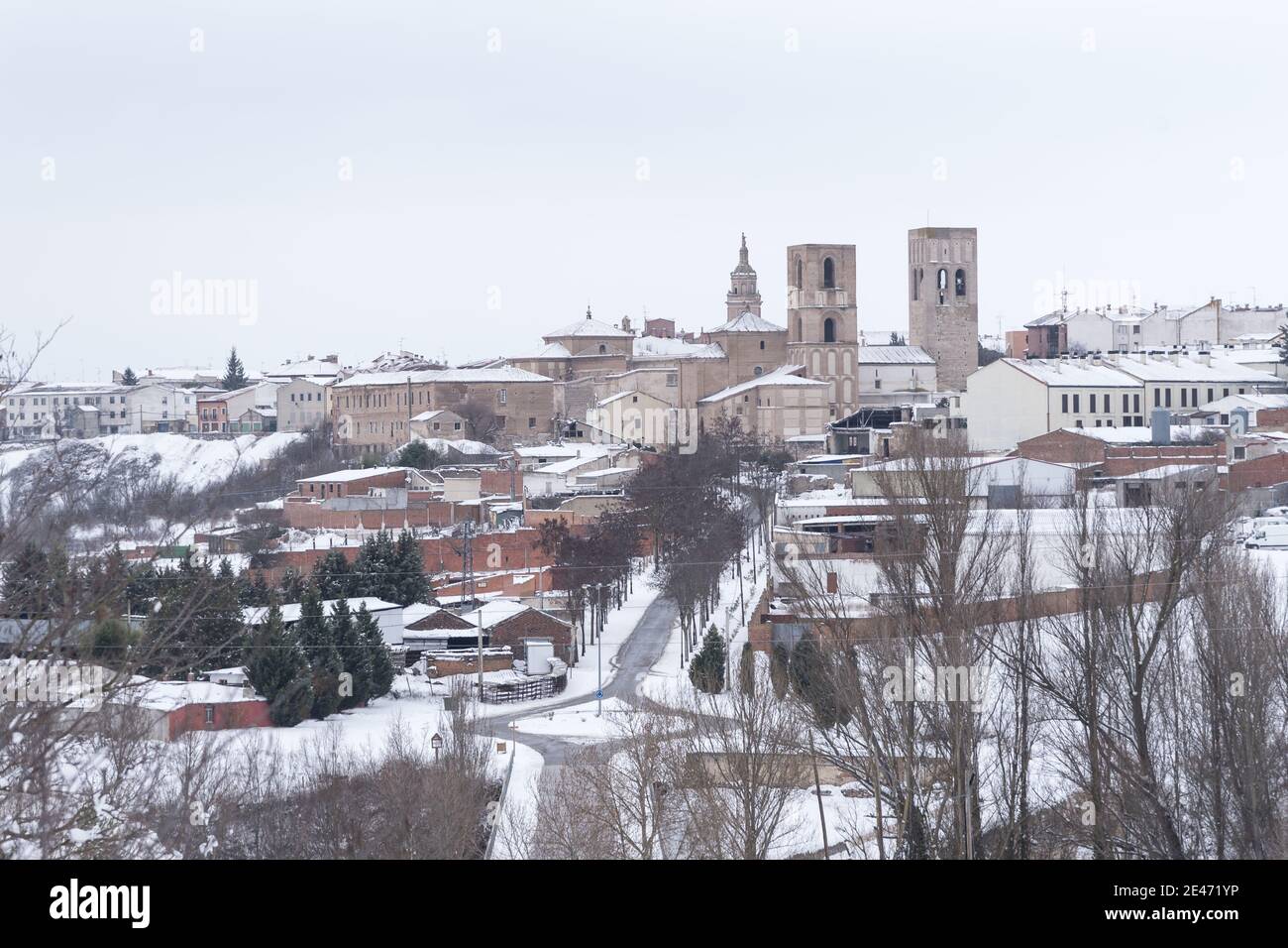 Beautiful scenery of the Castle of Leon in Avila Spain Europe during ...