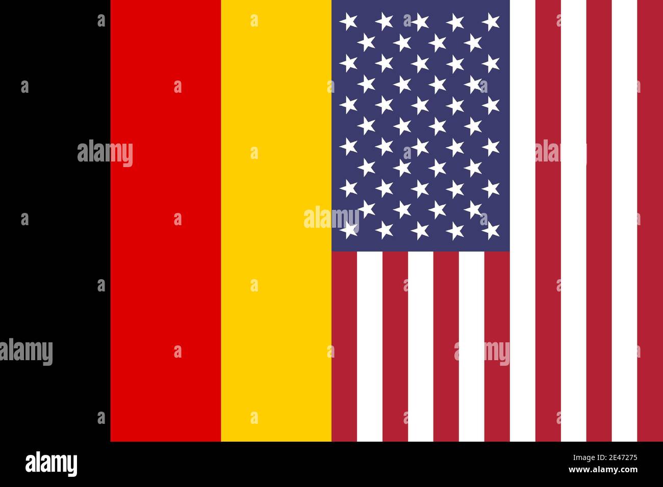 Vertical national flags of Germany and USA - political relationship ...
