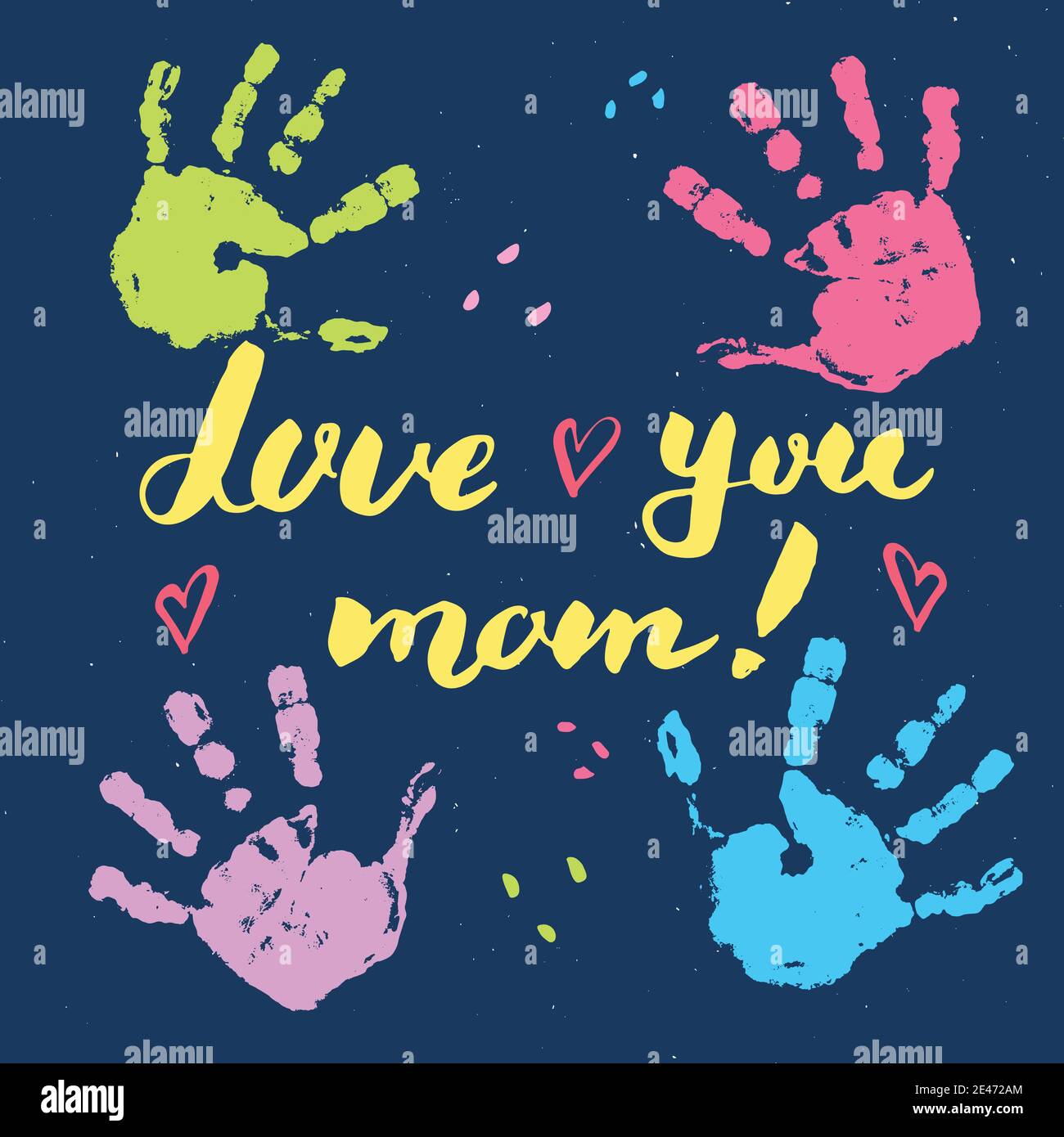 Love you, mom! Calligraphy handwritten lettering sign, Mother's Day ...