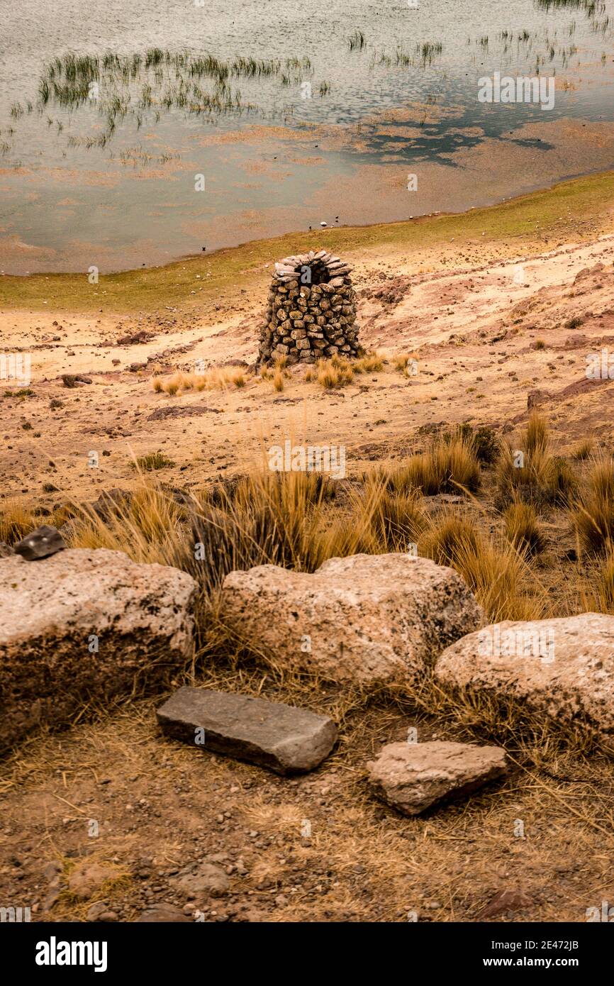 Sillustani is a burial complex where you can see a series of impressive ...
