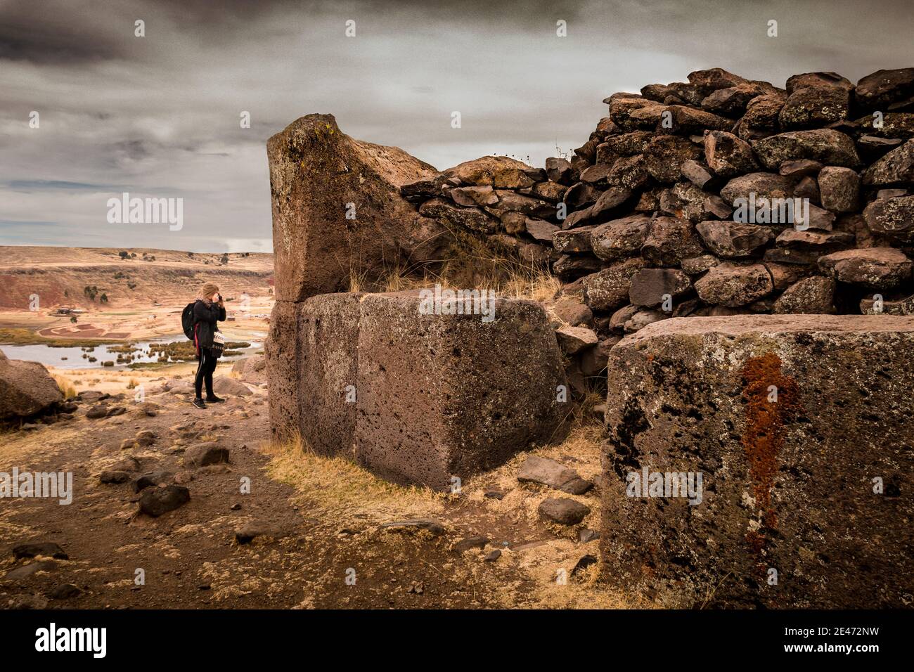 Sillustani is a burial complex where you can see a series of impressive ...
