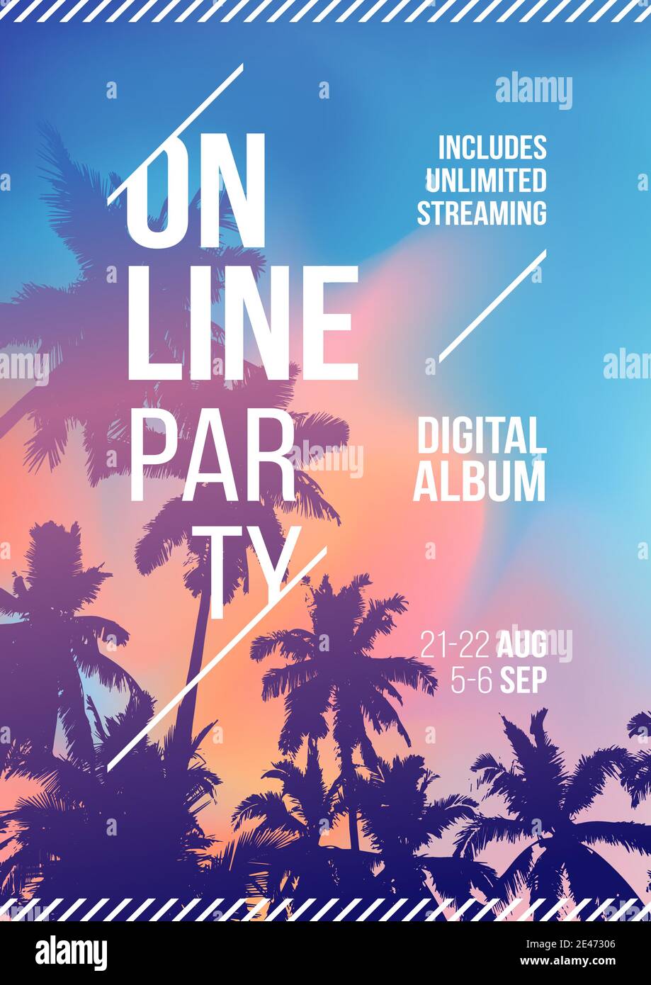 Happy people online party Stock Vector Images - Alamy