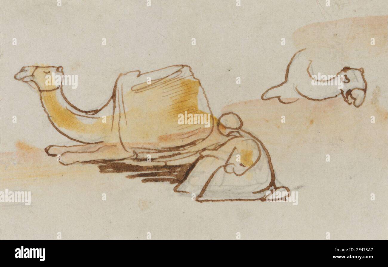 Edward Lear, 1812–1888, British, Camel studies, 1867. Watercolor ...