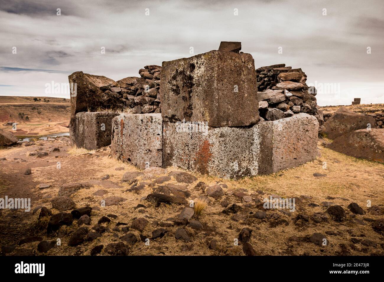 Sillustani is a burial complex where you can see a series of impressive ...