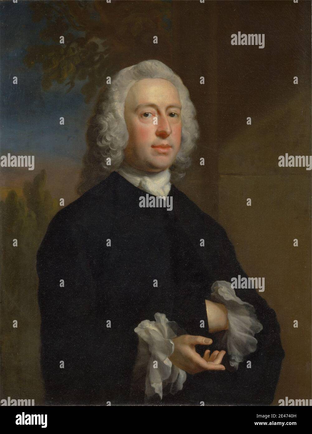 Joseph Highmore, 1692–1780, British, An Unknown Man in Black, 1735. Oil ...
