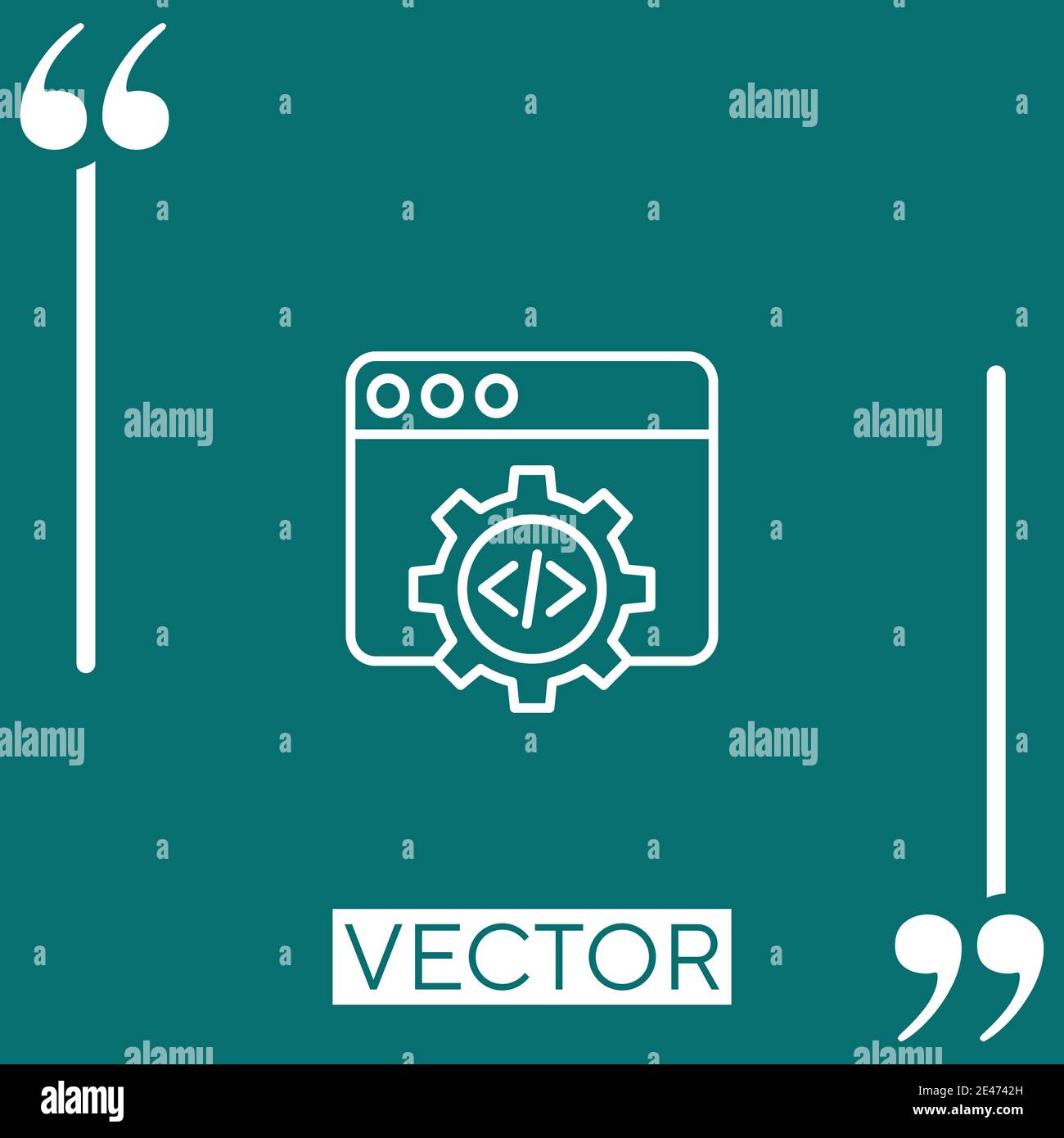 web development vector icon Linear icon. Editable stroke line Stock ...
