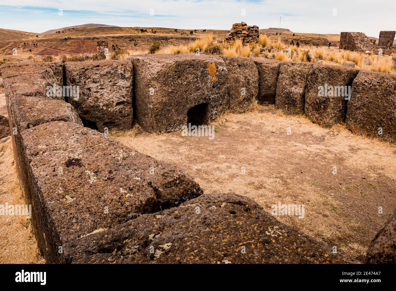 Sillustani is a burial complex where you can see a series of impressive ...