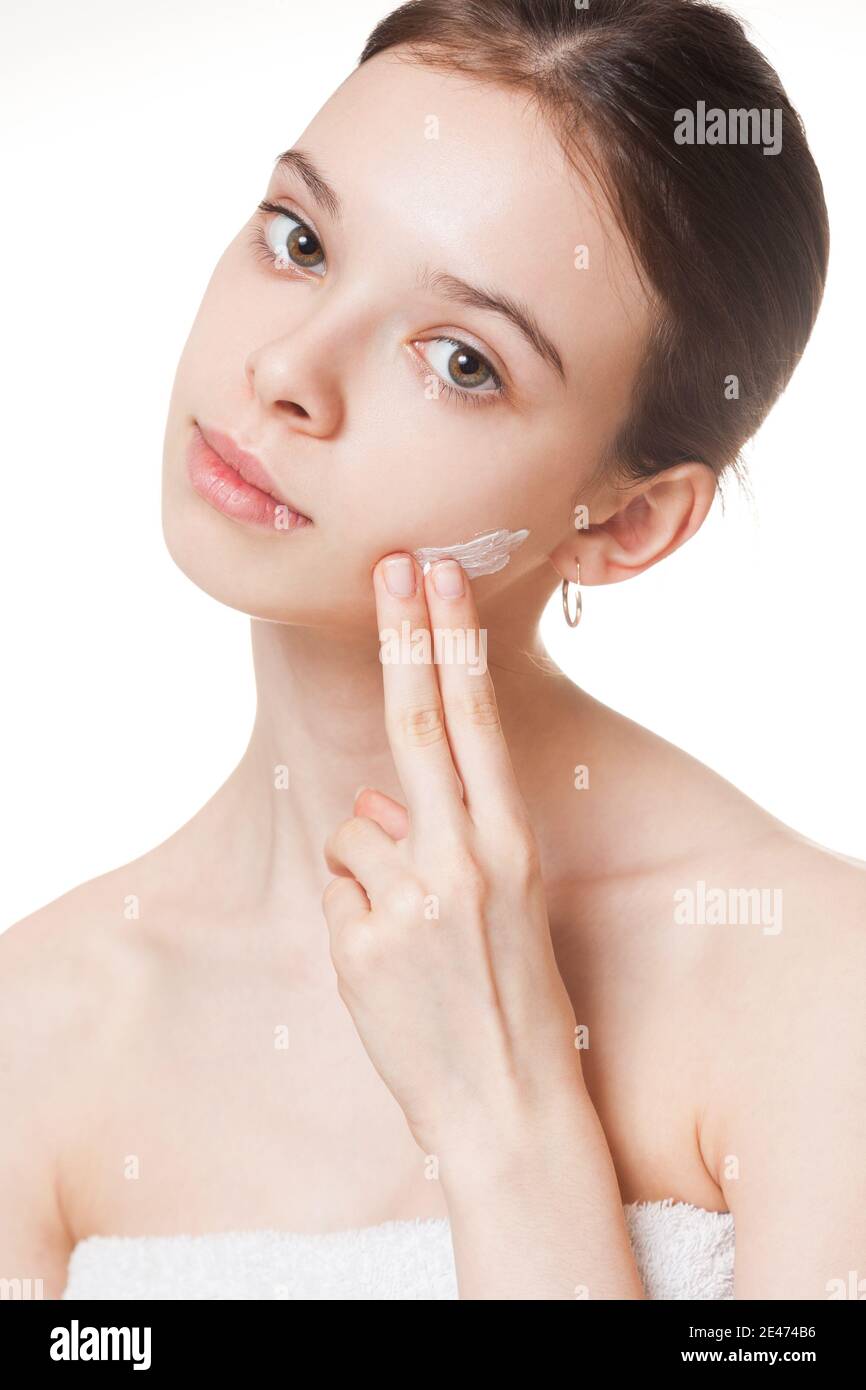 Young cosmetics girl Stock Photo - Alamy