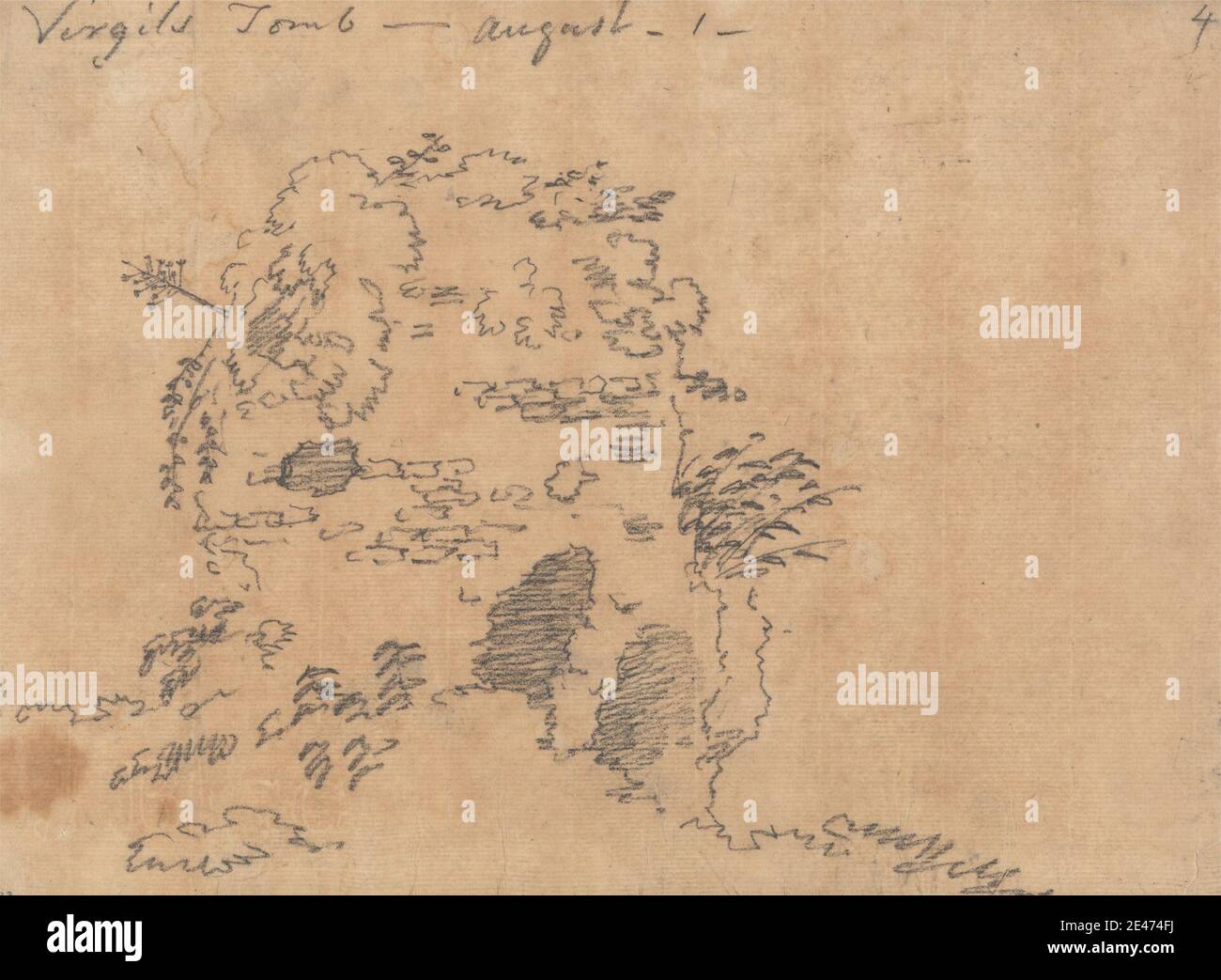 John Robert Cozens, 1752–1797, British, Virgil's Tomb, August 1 ...