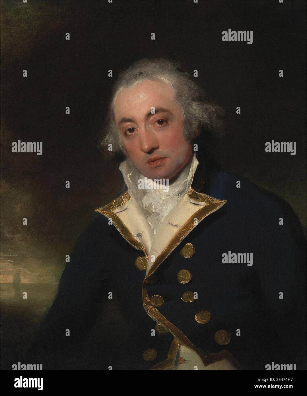 Sir Thomas Lawrence, 1769–1830, British, Admiral John Markham, ca. 1793 ...