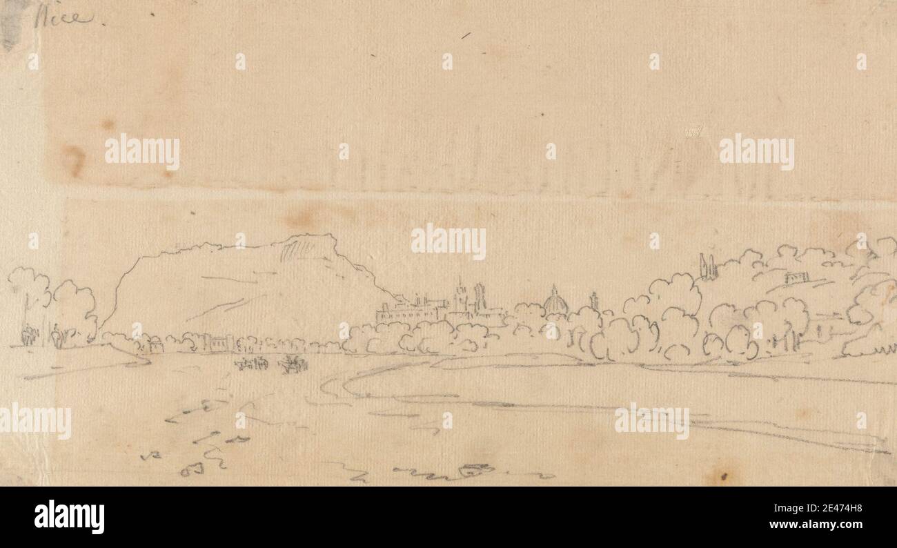 John Robert Cozens, 1752–1797, British, Nice, undated. Graphite on thin ...