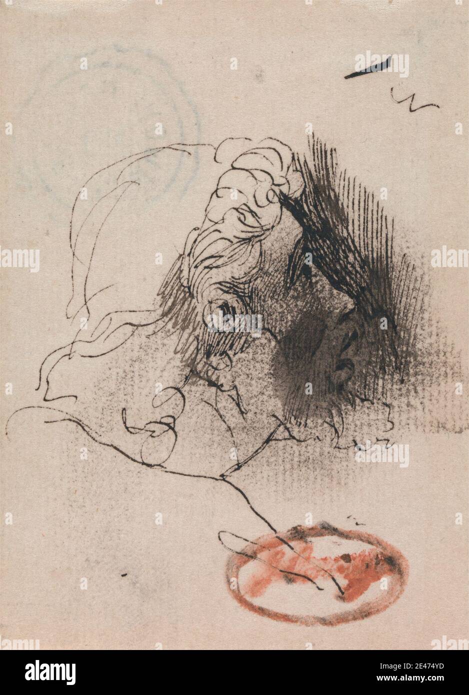 George Romney, 1734–1802, British, Head of a Man in Profile, undated ...