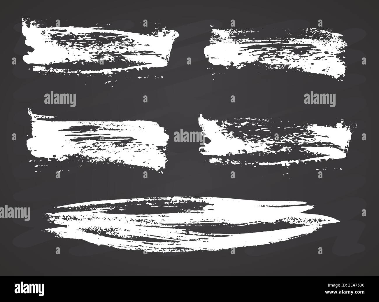 Brush strokes Set hand drawn grunge texture vector illustration on ...