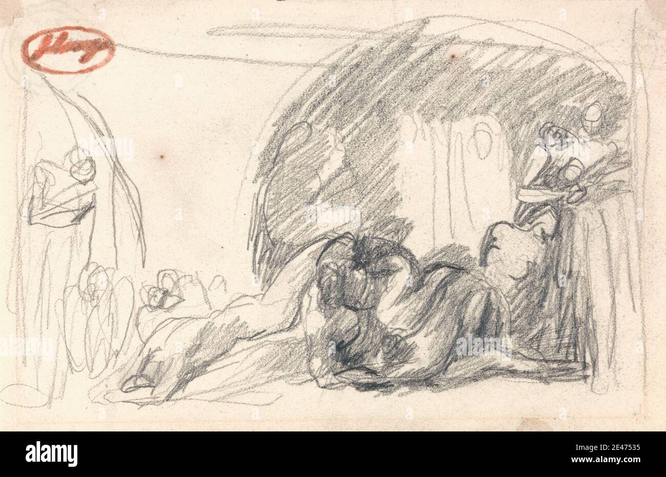 George Romney, 1734–1802, British, Howard Visiting a Prison, undated ...