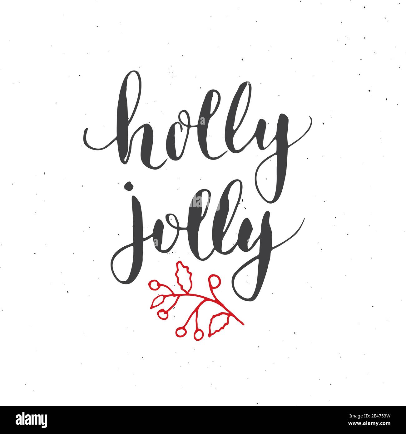 Merry Christmas Calligraphy Lettering Holly Jolly. Calligraphic ...