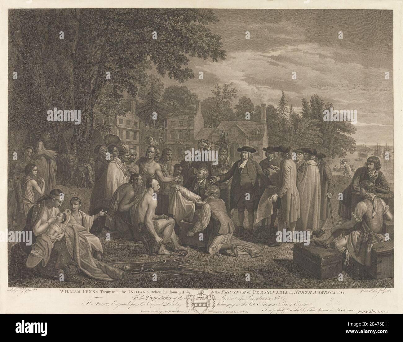 Print made by John Hall, 1739–1797, British, William Penn's Treaty with ...