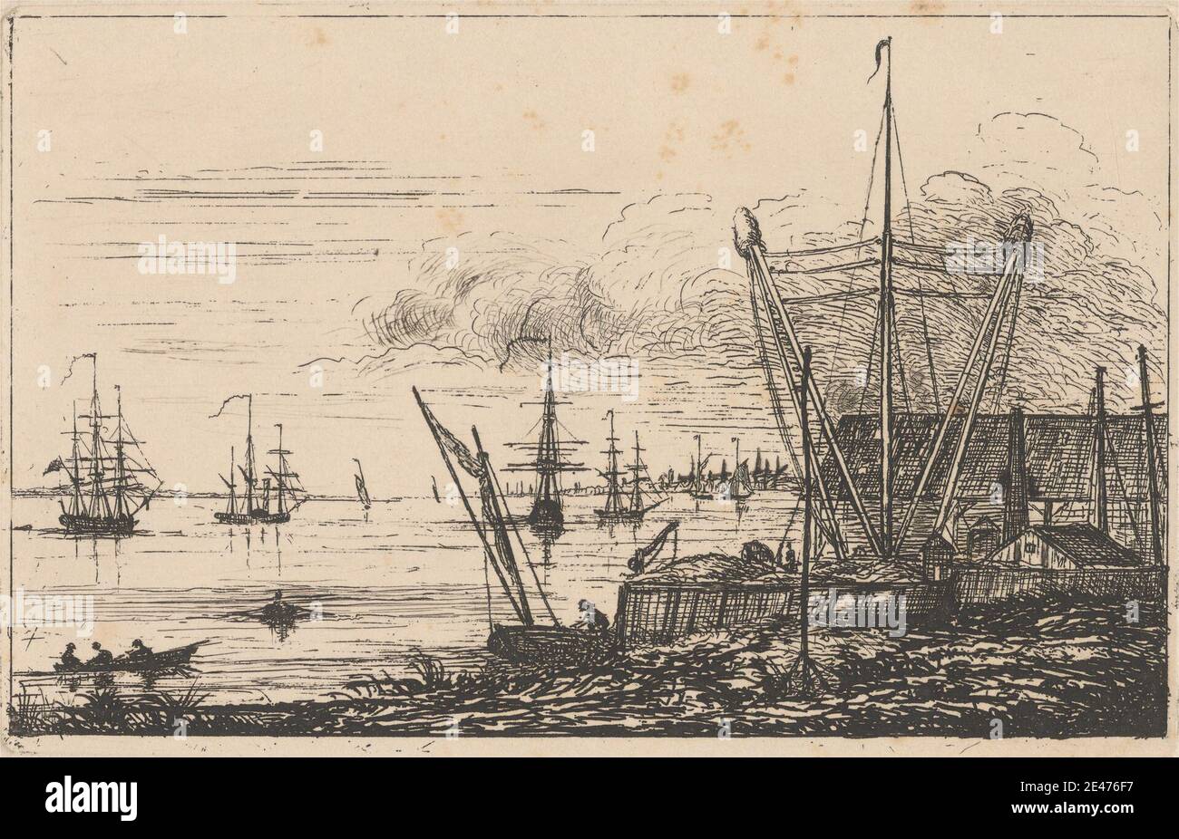 Print made by Charles Golding Constable, 1821–1879, British, Harbour ...