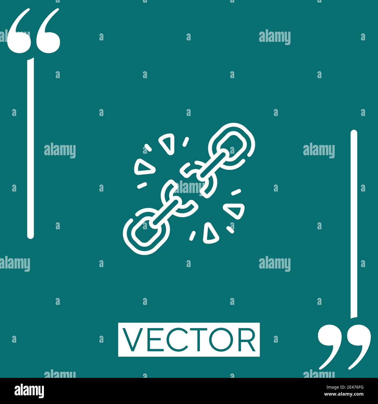 breaking vector icon Linear icon. Editable stroked line Stock Vector ...