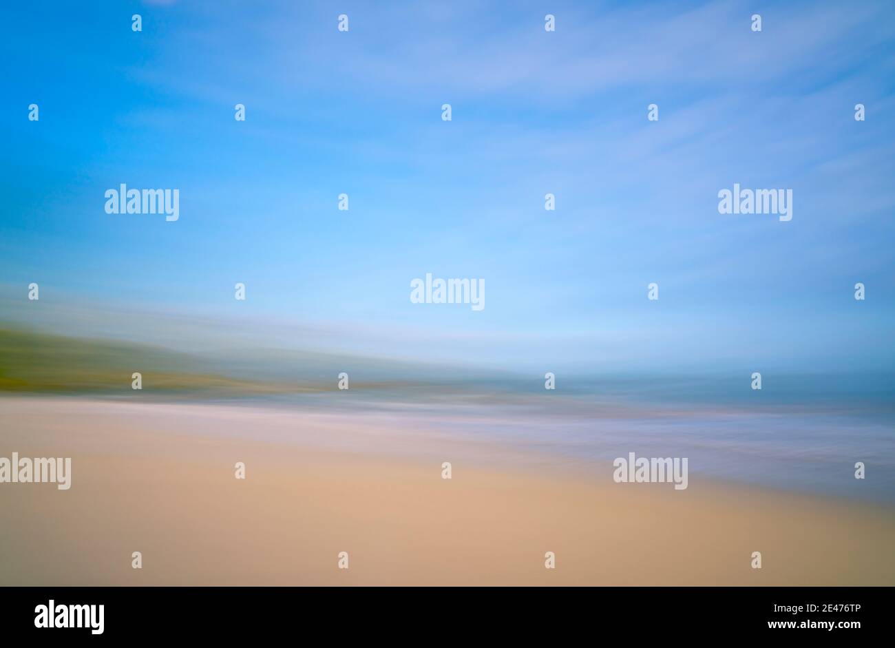 Beach motion blur effect abstract of landmark Mount Maunganui and beach ...